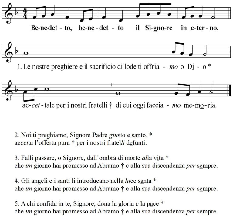Canti per le liturgie esequiali e per i defunti - Ufficio Liturgico